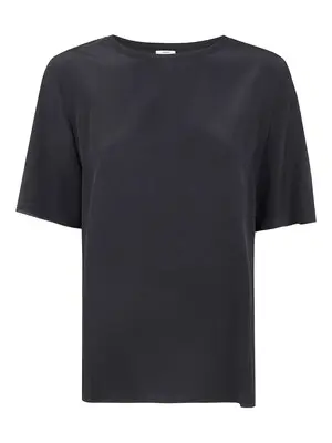 JOSEPH Silk Crepe Top - Black