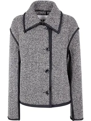 JIL SANDER 72 W Trim Jacket - Gray