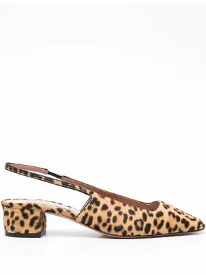 AQUAZZURA Ginza Slingback Heels - Brown