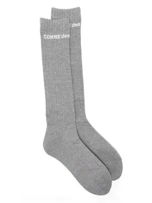 Comme Des Garçons Ribbed Socks - Gray