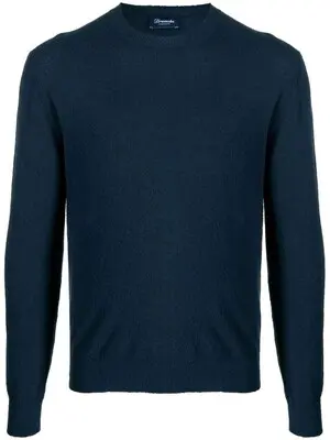 DRUMOHR Long Sleeves Round Neck Sweater - Blue