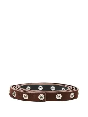 Attico Suede Studded Belt - Brown