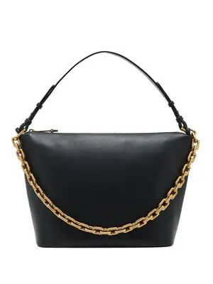 Emporio Armani Hobo Medium Chain Soft Leather - Black