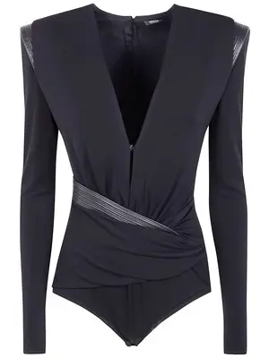 Versace Stretch Crepe Jersey Bodysuit