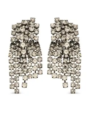 HELENEZUBELDIA Crystal Waterfall Clip-on Earrings - Metallic