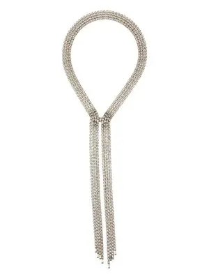 HELENEZUBELDIA Crystal Palace Crystal Tie Necklace - Metallic