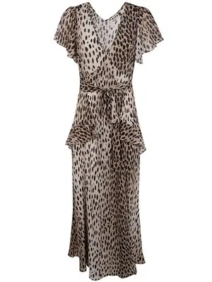 Rixo Evie Dress Antelope Spot Black