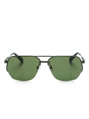 LINDA FARROW X JACQUEMUS Les Lunettes Aviador Sunglasses - Green