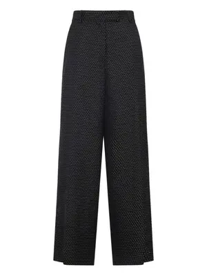 Dries Van Noten Motif Jacquard Trousers - Black