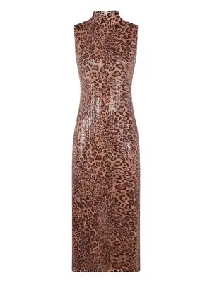 TWINSET Animalier Print Midi Dress