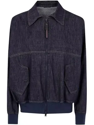 Brunello Cucinelli Padded Full Zip Jacket - Blue