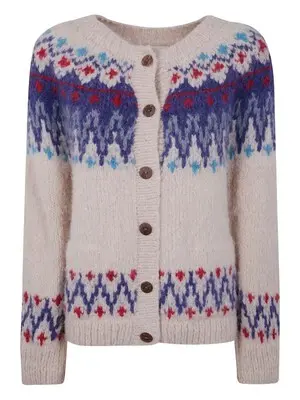 FRANTIC Round Neck Cardigan - Multi
