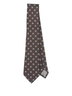 Emporio Armani Patterned Neck Tie - Brown