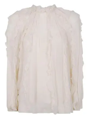 Zimmermann Frill Billow Blouse - Beige