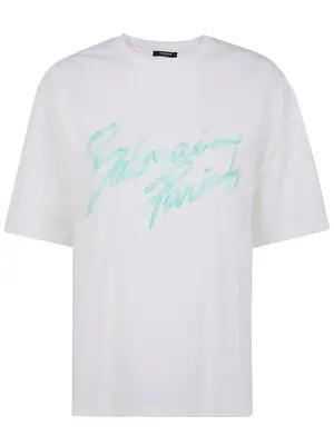 Balmain Short Sleeve Paris Bulky' T-shirt - White