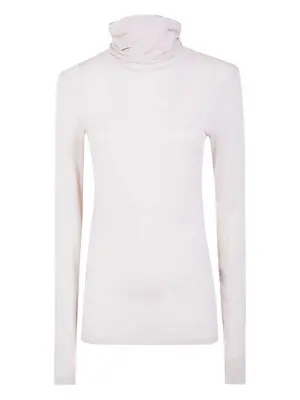 ANNECLAIRE Modal & Cashmere Jersey Turtleneck
