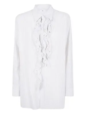 Y`S Untrimmed Frill Shirt