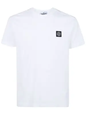 Men's Stone Island White T-shirts
