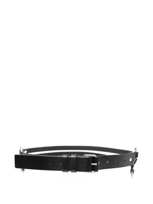 ANN DEMEULEMEESTER Monna 3,5cm Belt With Double Rings - Black