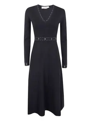 TWINSET Long Sleeve Belted Dress