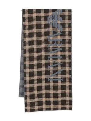 Emporio Armani Tartan Scarf - Brown
