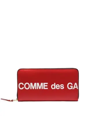 Comme Des Garçons Huge Logo 205x100 Mm" Wallet - Red