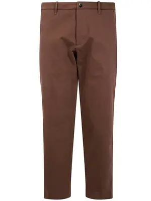 NINE:INTHE:MORNING Giove Piatto' Slim Trouser - Brown