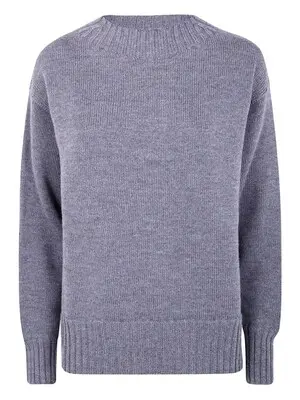 DRUMOHR Long Sleeve Crew Neck Sweater - Gray