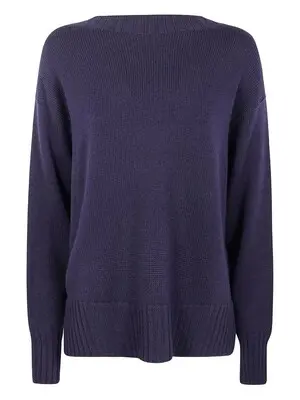 DRUMOHR Long Sleeve Crew Neck Sweater - Blue