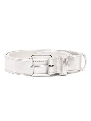 Comme Des Garçons Leather Belt - Metallic