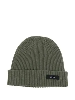 ARTE ANTWERP Label Beanie - Green