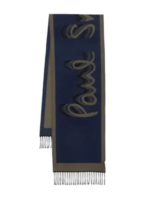 Paul Smith Scarf Faded Int Jacq - Blue