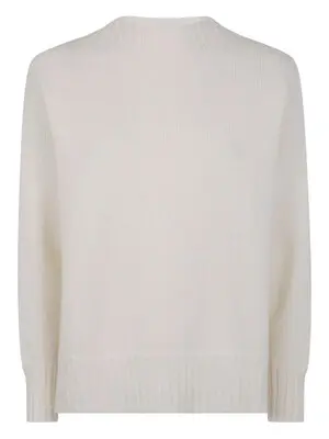DRUMOHR Long Sleeve Crew Neck Sweater - Beige