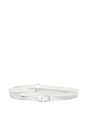 ANN DEMEULEMEESTER Kepa 1.5cm Triple Wrap Leather Belt - White
