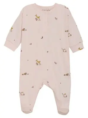 FIXONI Printed Cotton Romper - Pink