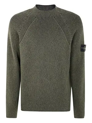 Stone Island Vanisé Full Rib Rws Wool Crew Neck