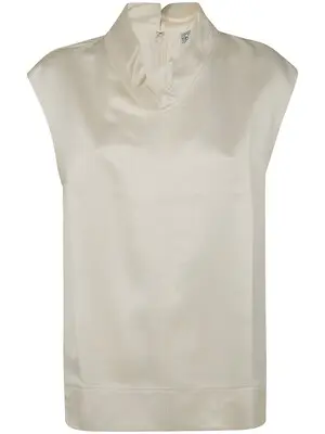 TOTEME High Neck Top - Beige
