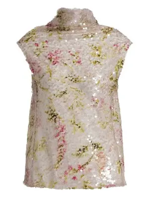 Alberta Ferretti Printed Sequin Shirt