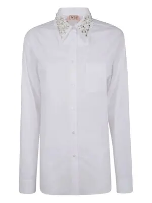 N.21 Embellished Collar Button-down Shirt