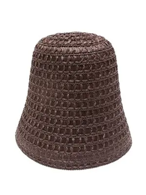 Max Mara Wainer Rafia Hat - Brown