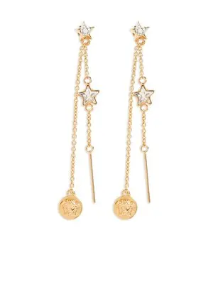 Versace Metal Strass Earrings - Metallic