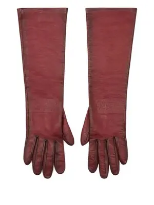 MAISON MARGIELA Leather Gloves - Red