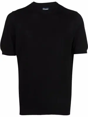 DRUMOHR Short Sleeves Turtle Neck T-shirt - Black