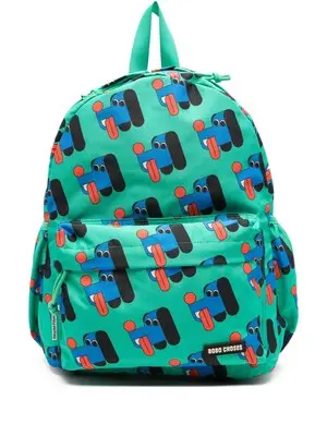 BOBO CHOSES Printed Backpack - Green