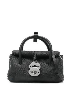 ZANELLATO Dotta Cbi" Baby Messenger Bag - Black