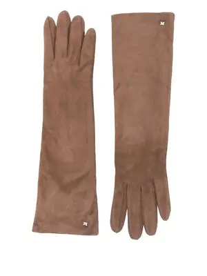 Max Mara Afideesuede Long Gloves - Brown