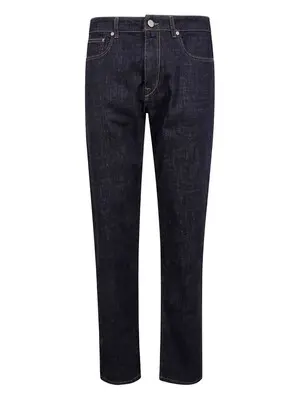 INCOTEX BLUE DIVISION Regular Fit Long Leg Jeans 19cm Bottom - Black