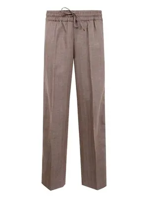 Drole De Monsieur Le Pantalon Chevron Trousers - Brown