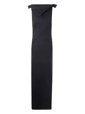 JEAN PAUL GAULTIER Long Backless Maxi Dress With Belt - Black