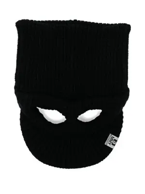 Mihara Yasuhiro Knit Cap With Cat Ears - Black